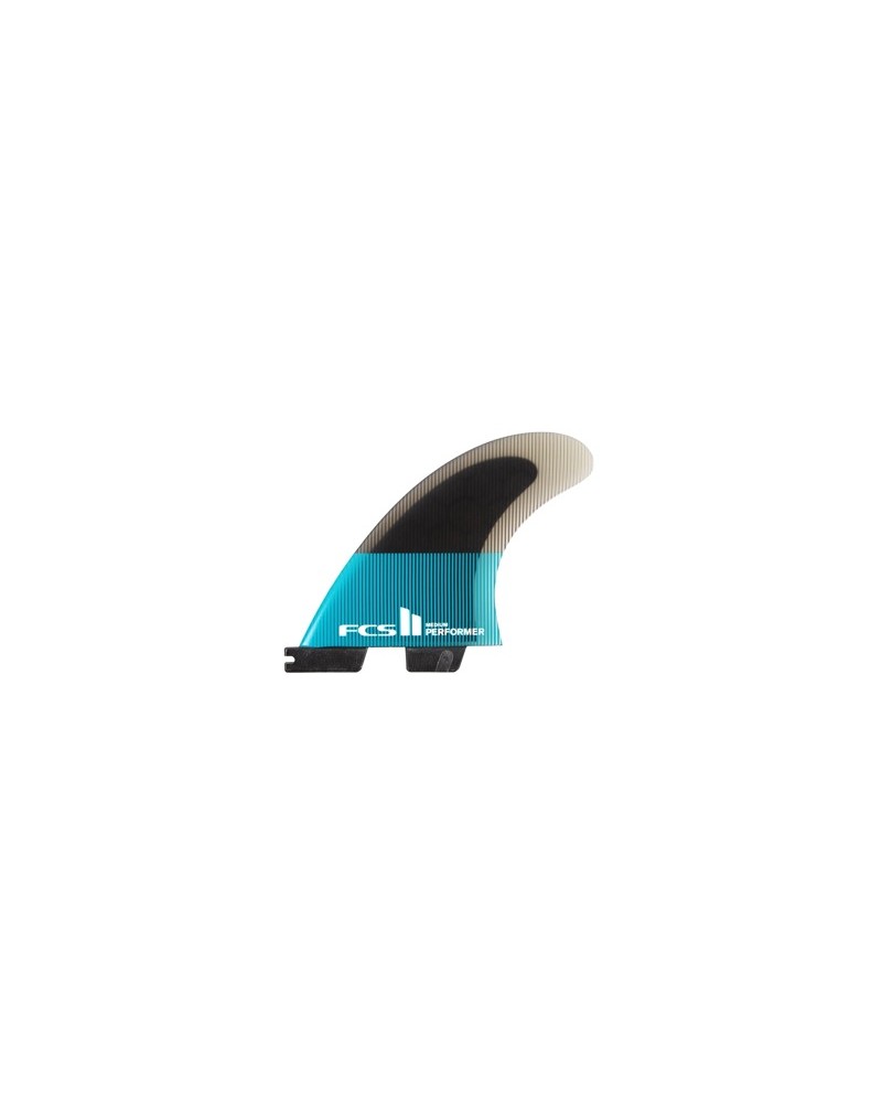 FCS II Performer PC Large Teal/Black Tri Retail Fins